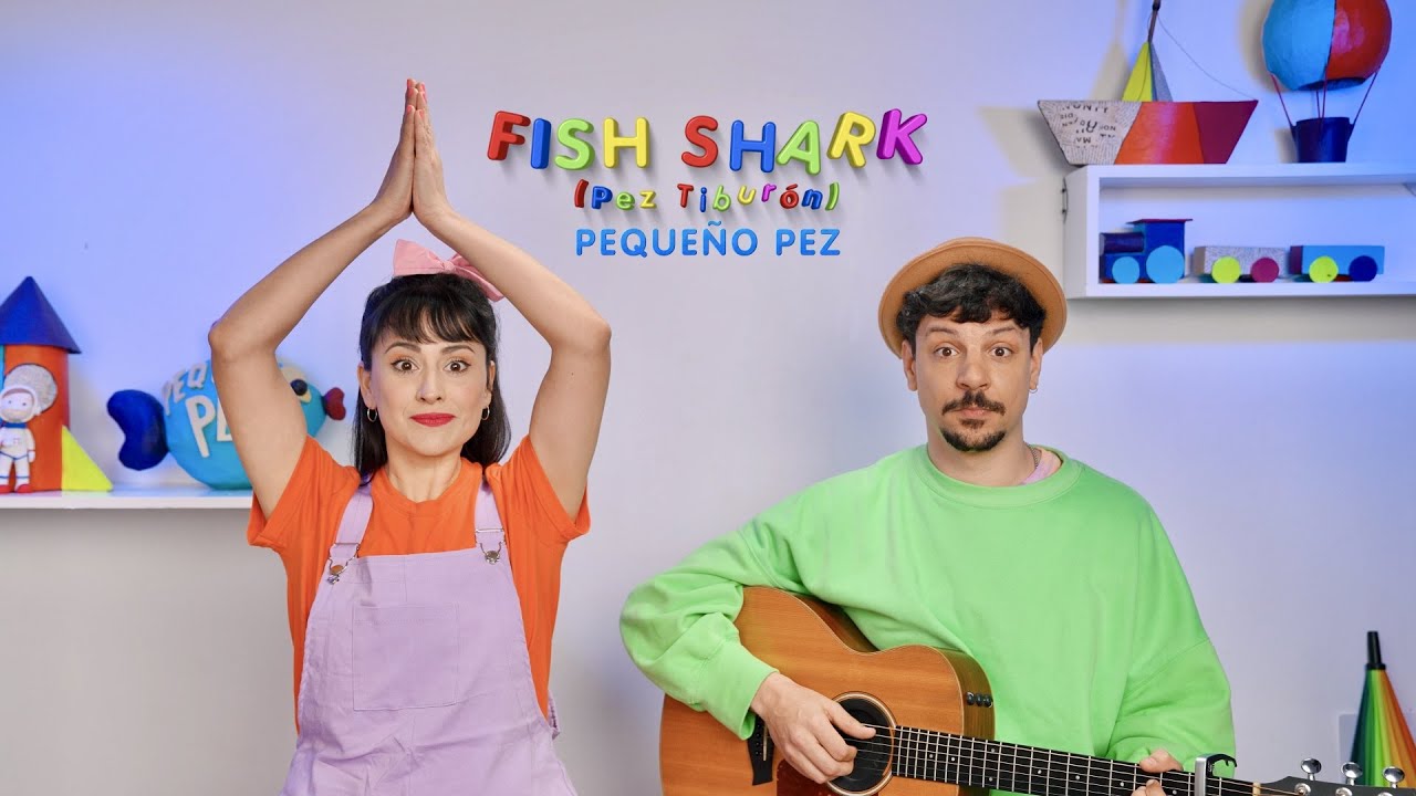 PEQUEÑO PEZ • FISH SHARK • PEZ TIBURÓN EN INGLÉS (Juego de manos ...