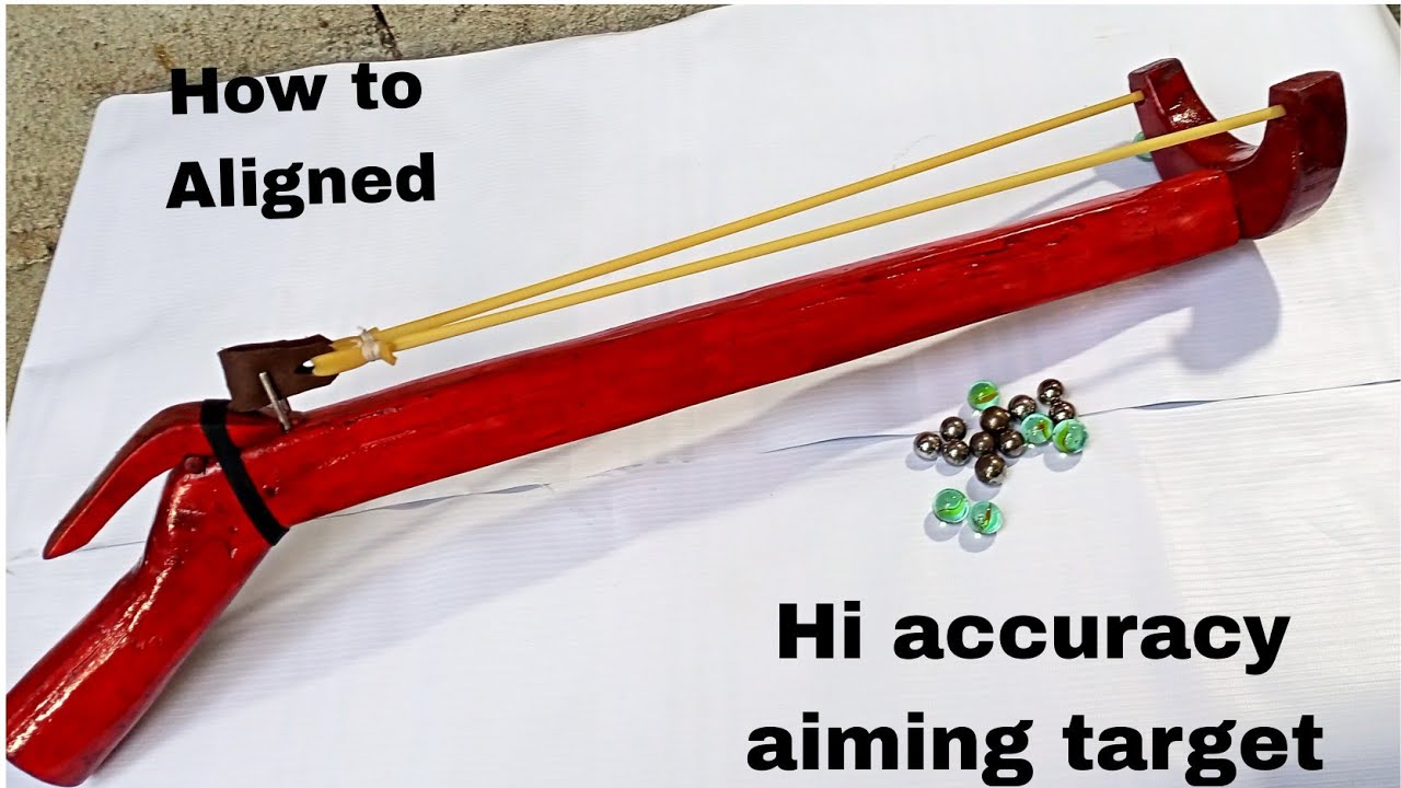 DIY Slingshot/How to make high accuracy aiming target powerful amazing ...