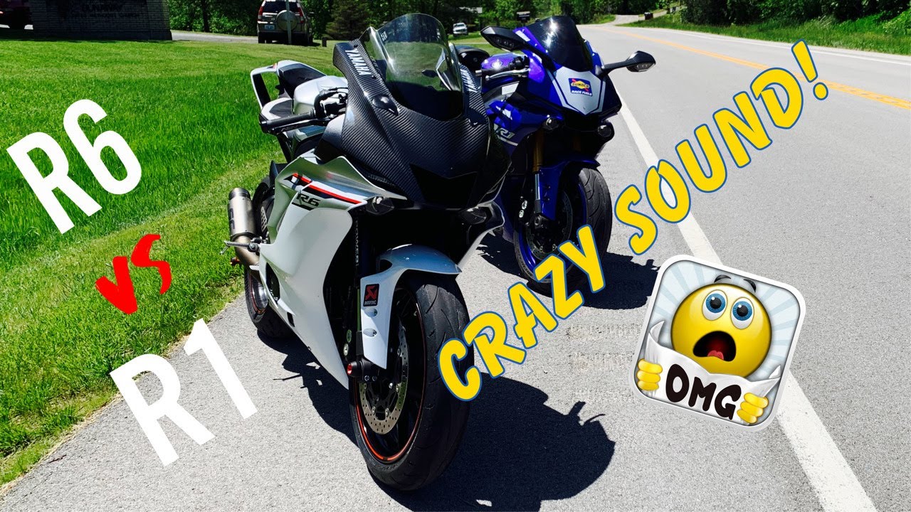 Yamaha R6 vs Yamaha R1 Exhaust Sound Battle in the Mountains - YouTube