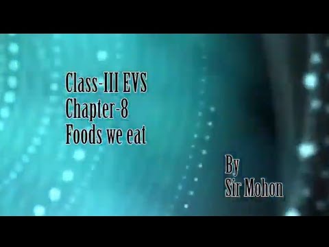 Class-III EVS Lesson-8 Food we eat - YouTube