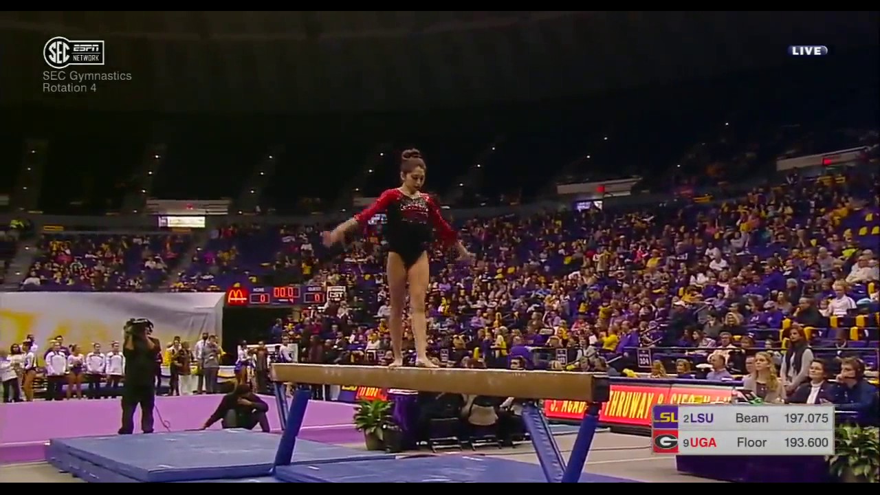 Rachel Schick (Georgia) - Balance Beam (9.125) - Georgia at LSU 2017 ...