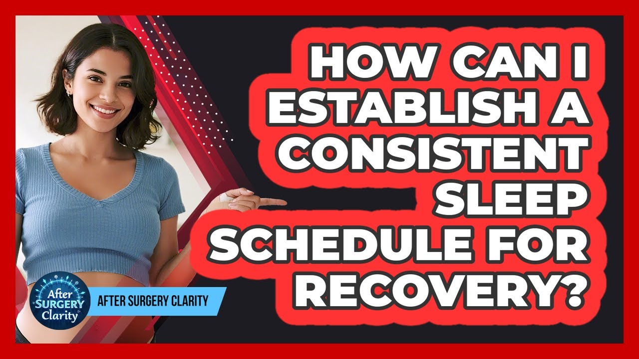 How Can I Establish A Consistent Sleep Schedule For Recovery? - YouTube
