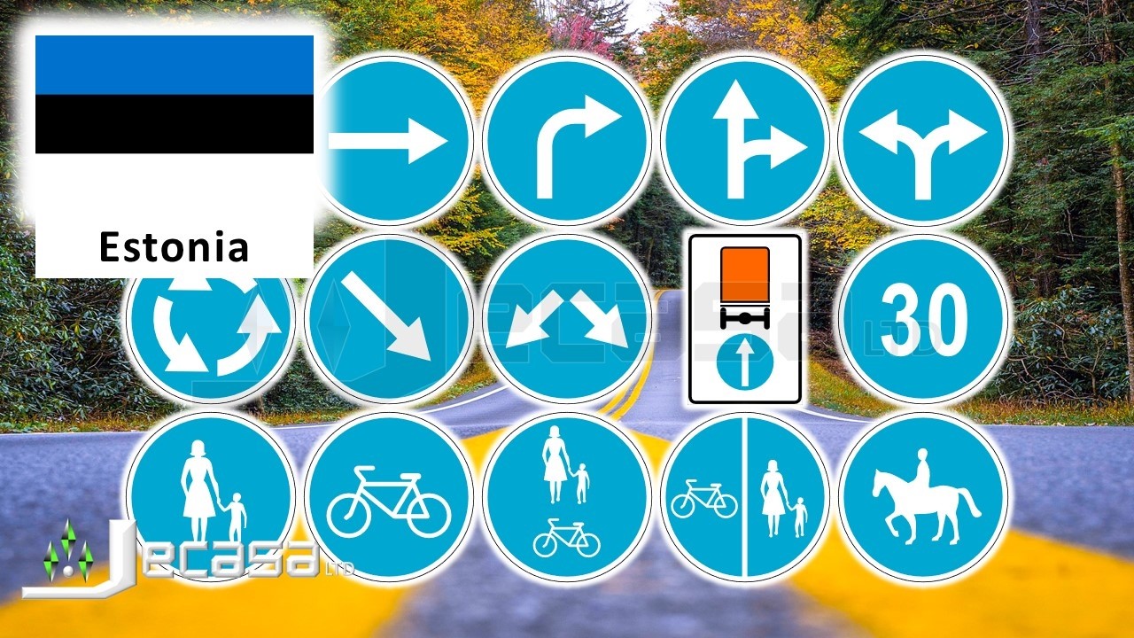 Mandatory Traffic-Road Signs in Estonia (Tallinn, Tartu, Narva, Pärnu ...