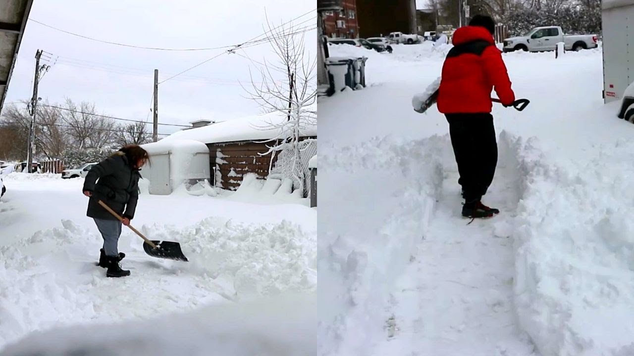 Tormenta de Nieve en Toronto | Limpiando la Nieve Despues de la ...
