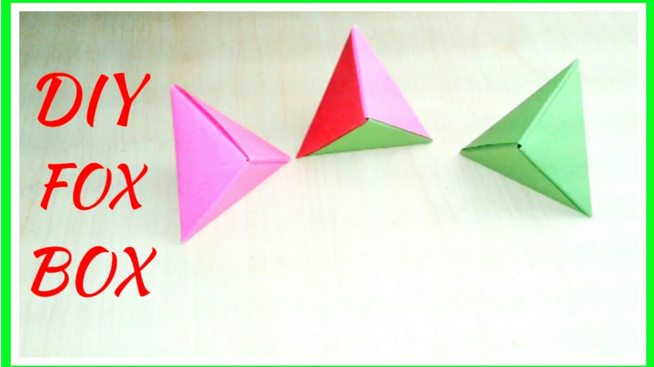 DIY FOX BOX/How to make easy paper fox box/How to make easy paper box ...