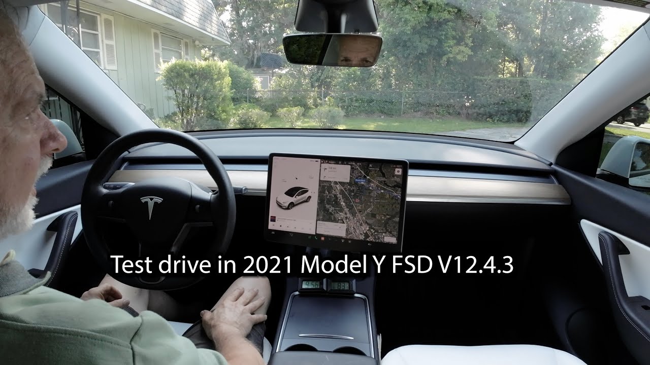 FSD 12 4 3 Tesla 2021 Model Y - YouTube