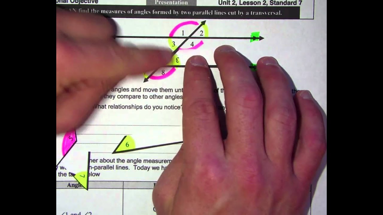 Geo 2 02 Measure Ang Parallel Lines - YouTube