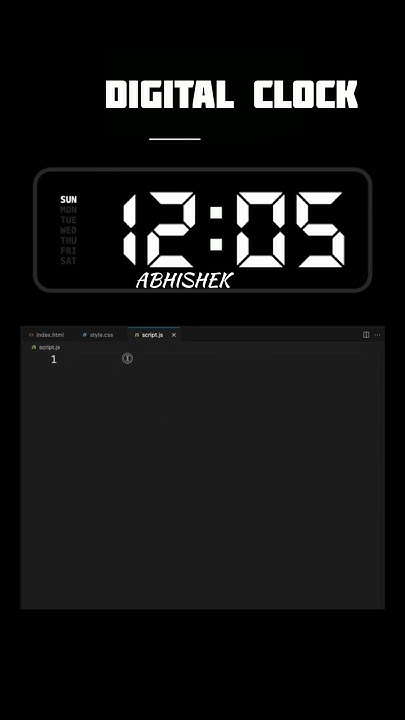 Digital clock using html and css #shorts #coding - YouTube