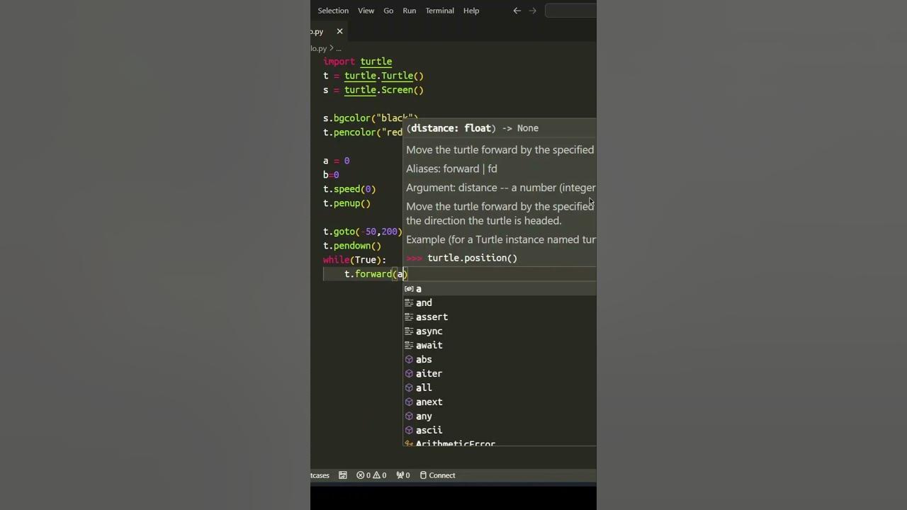Amazing Vibrant Circle using Python turtle 🐢 #python #coding #funny #viral #trending #design ...