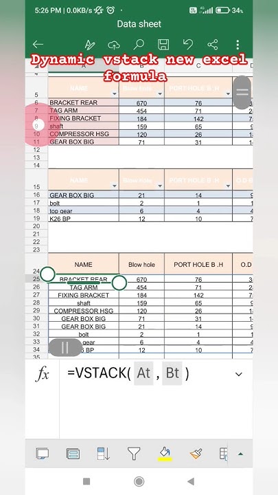 Dynamic vstack new excel formula 2023 - YouTube