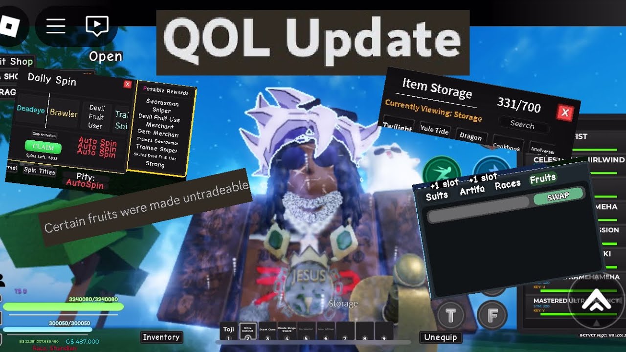 QoL Update (Scaling & Bug Fixes, Storage increase, Credit % lowered ...