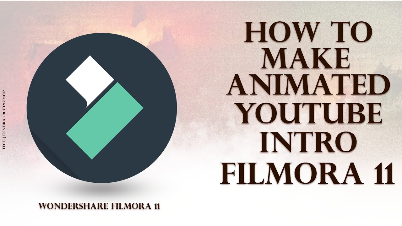 How to make an animated YouTube intro in wondershare filmora - YouTube