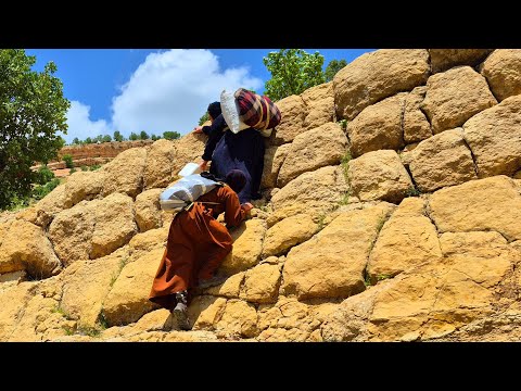 Homeless family crosses terrifying cliffs to reach shelter
