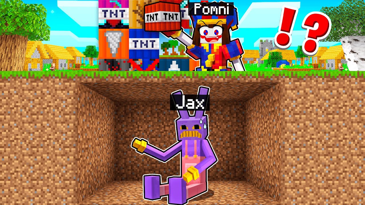 Minecraft but Pomni HUNTS Jax WITH SUPER TNT MOD! - YouTube