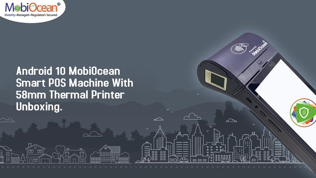 Android 10 MobiOcean Smart POS Machine With 58mm Thermal Printer ...