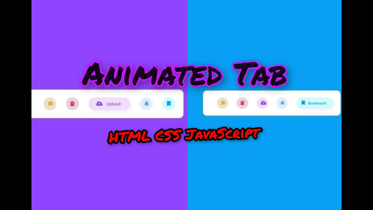 Animated Tabs Animated Toolbars Html Css Javascript Youtube 7206