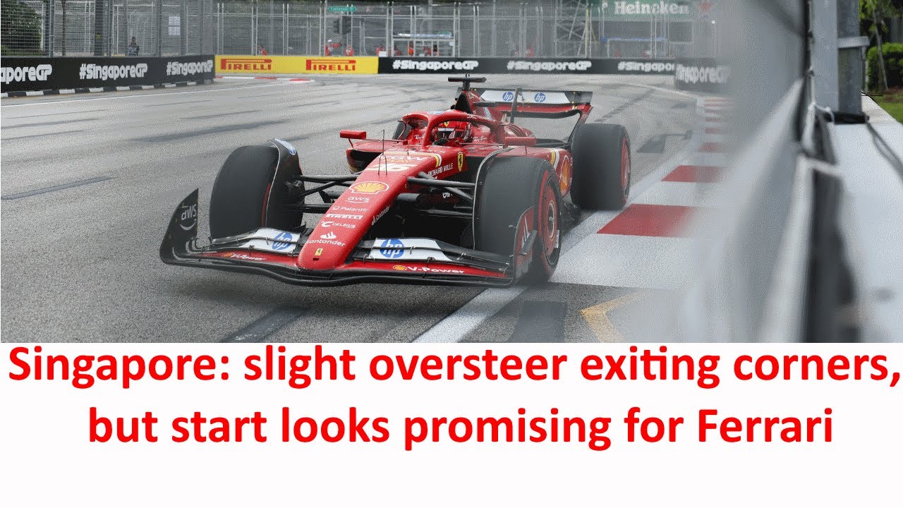 F1 Singapore GP FP1: Ferrari works on hybrid, corner entry and conducts ...
