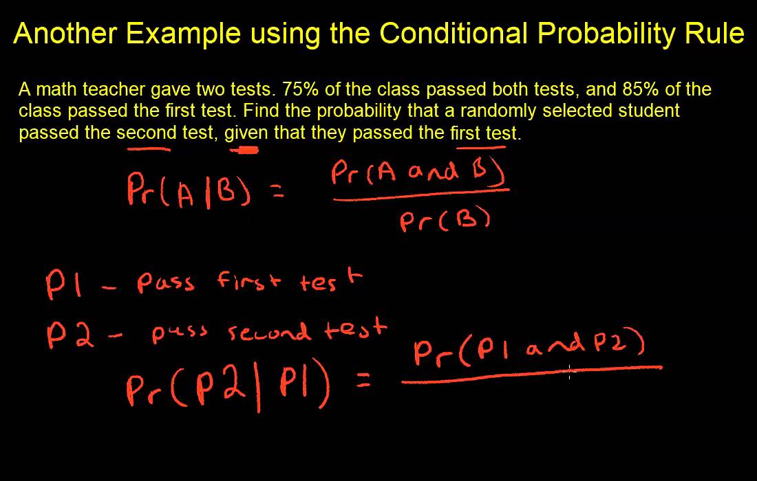 Another Example using the Conditional Probability Rule - YouTube