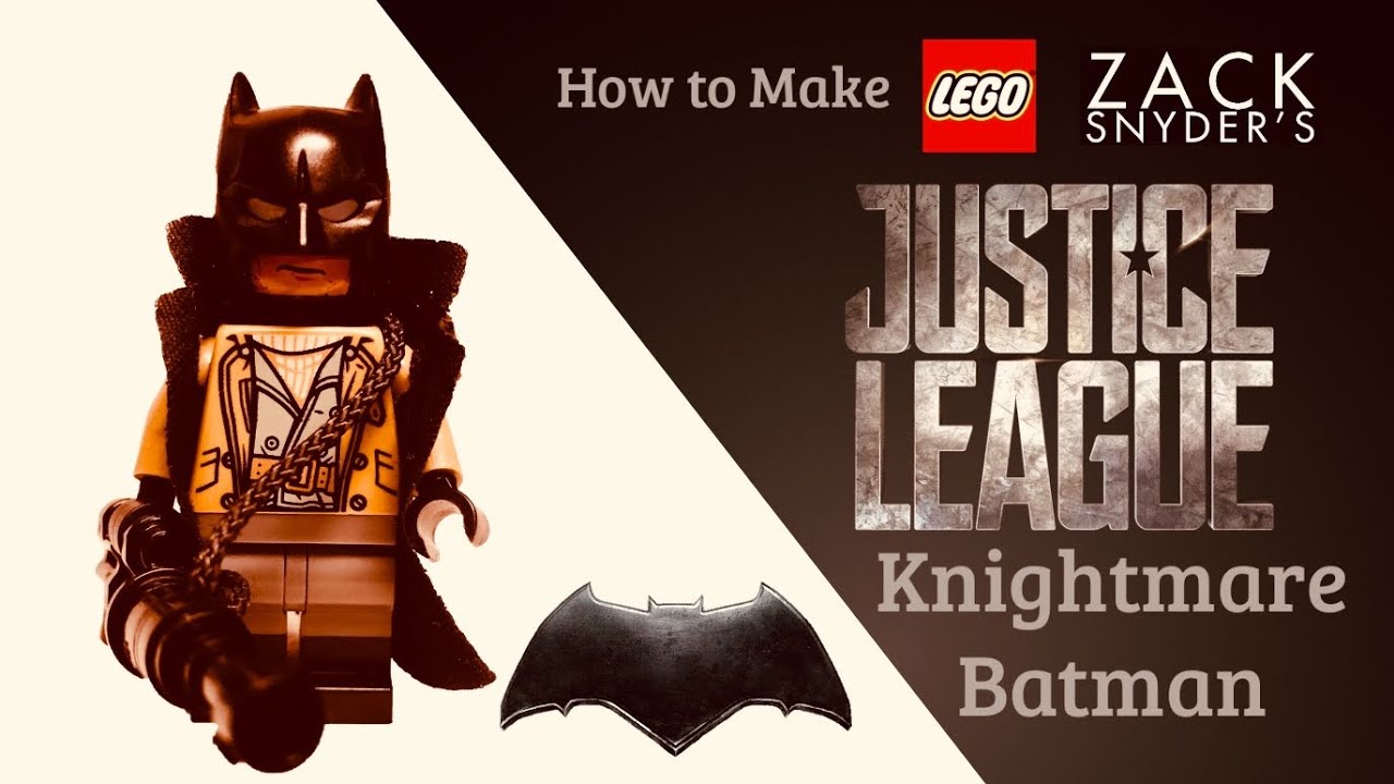 How to Make: Custom Lego Snyder Cut Knightmare Batman Minifigure and ...
