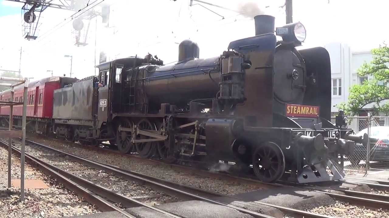Steamrail's rail and sail train departing Newport. Sunday 10 Nov 2013 ...