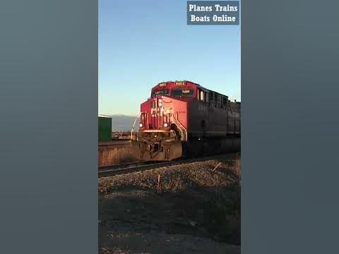 #shorts CPKC Manifest Train With CP 8003 & CP 7029 Locomotives In Chatham #railfans - YouTube