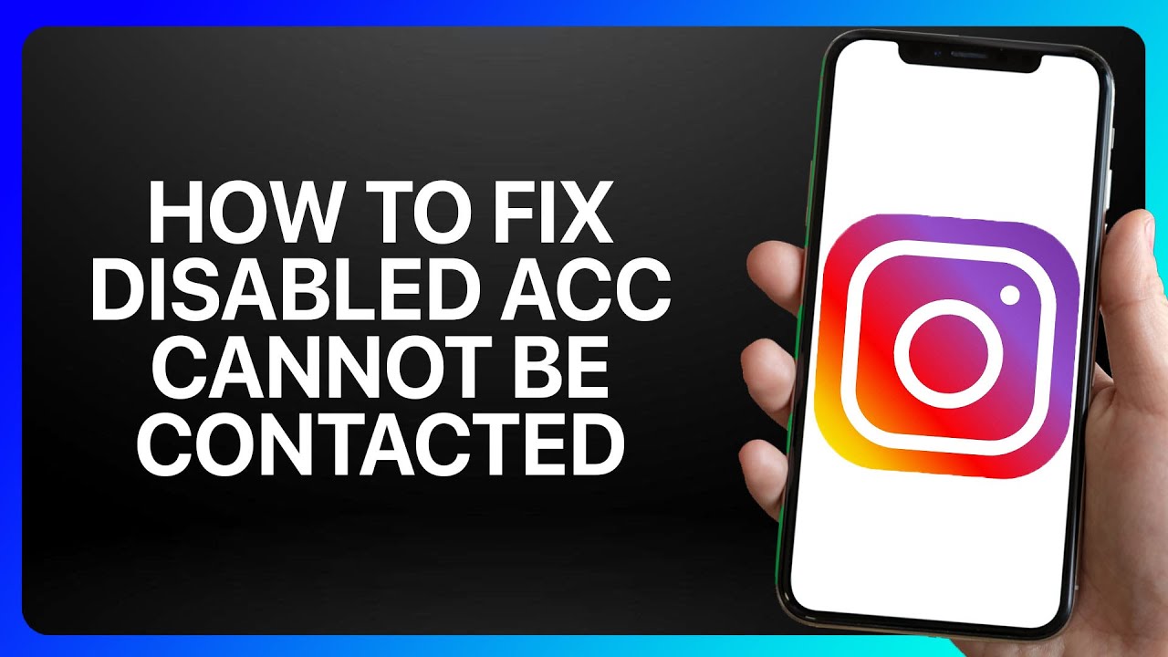 How To Fix Disabled Account Cannot Be Contacted On Instagram Tutorial ...
