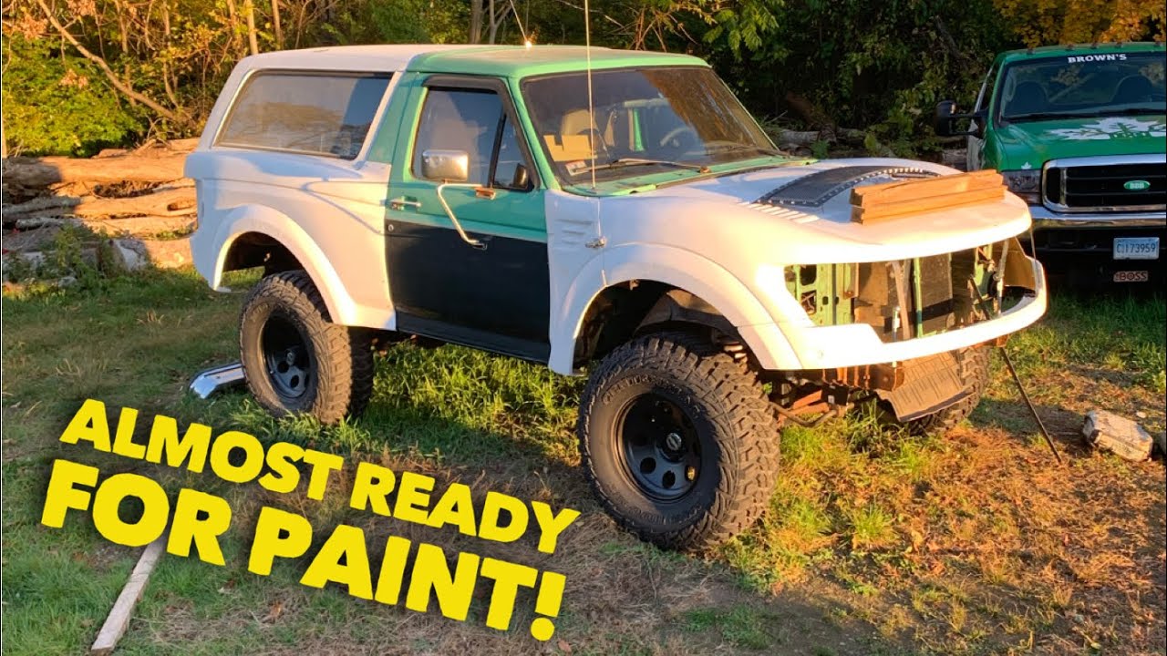Bronco raptor gets hood mounts - YouTube