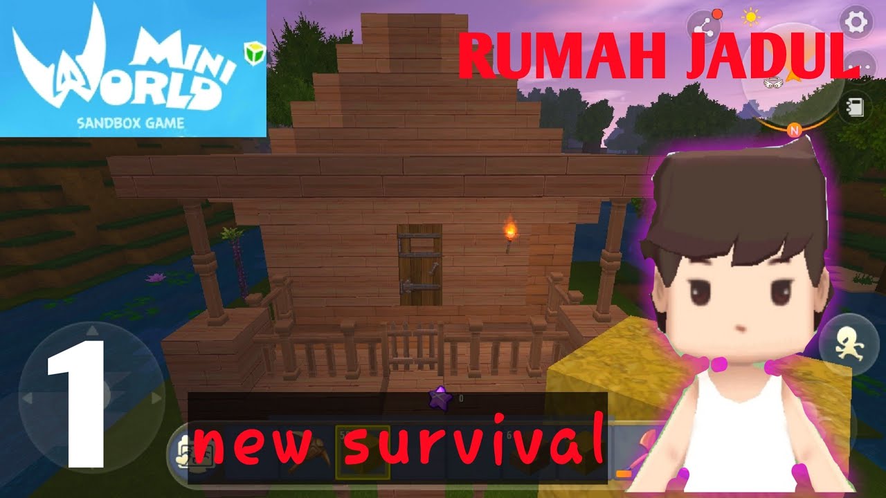 BERTAHAN HIDUP DI ALAM. || MINI WORLD SURVIVAL || MINI WORLD SANDBOX ...