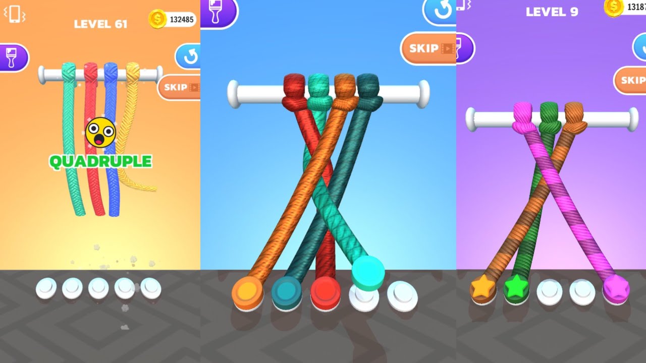 Tangle Master 3D Gameplay || Relax & Untangle! || Level 1-40 || iOS ...