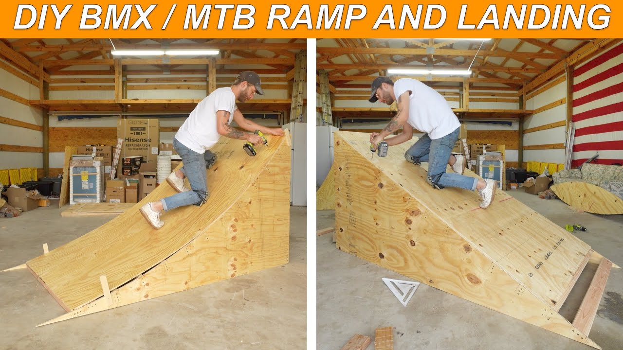 How To Build a 4 Foot Bike Ramp and Landing | BMX, MTB, Dirt Bike - YouTube
