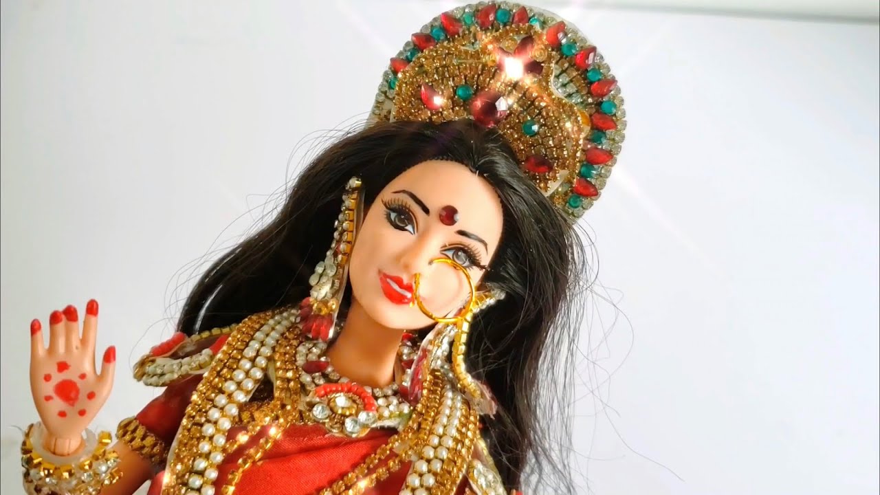 Durga Idol Making At Home From Barbie Doll on our New Channel! Navratri ...