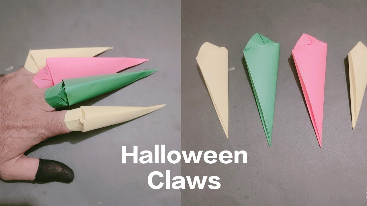 Halloween Claws | Halloween crafts | Origami paper crafts | School ...