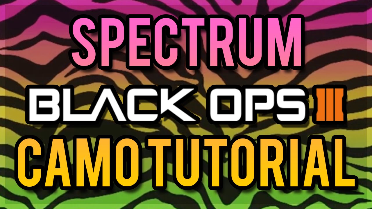 SPECTRUM CAMO ON BLACK OPS 3 - PAINT SHOP TUTORIAL CUSTOM CAMOS - YouTube