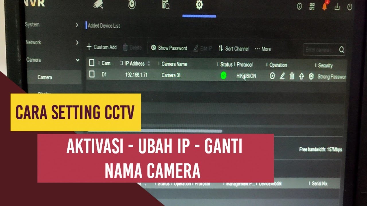 Cara Setting IP Camera ke NVR Hikvision dengan Menggunakan Monitor ...