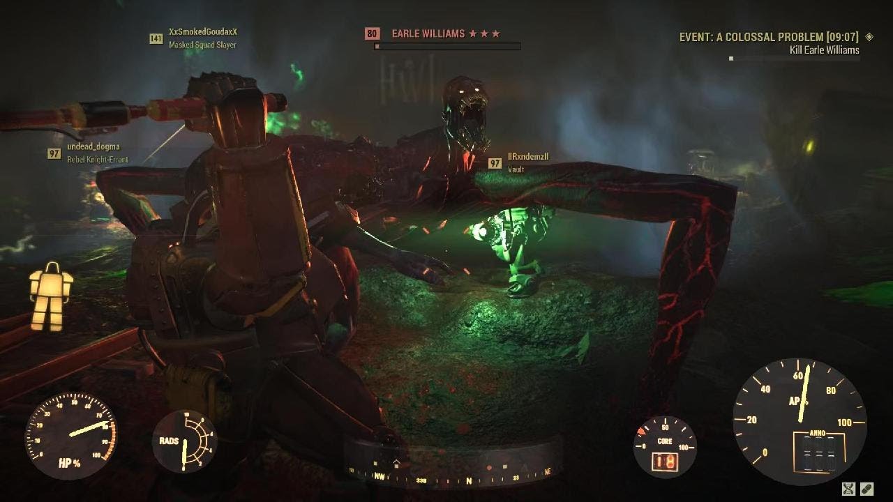 Fighting Earle Williams boss in Falout 76! - YouTube