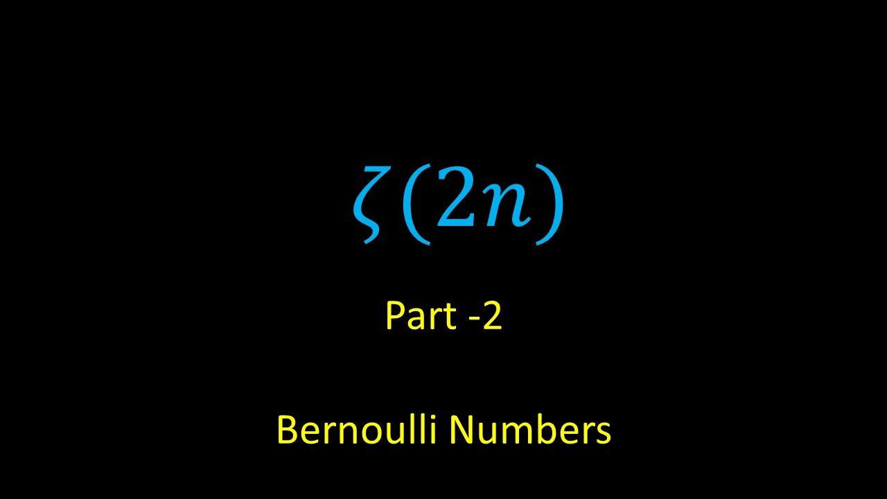 Zeta function part 2 | Introduction to Bernoulli numbers - YouTube