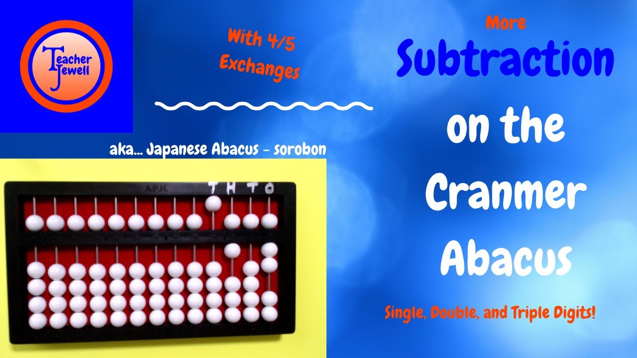 Cranmer Abacus 5.2 (Subtraction with 4/5 exchanges) - YouTube