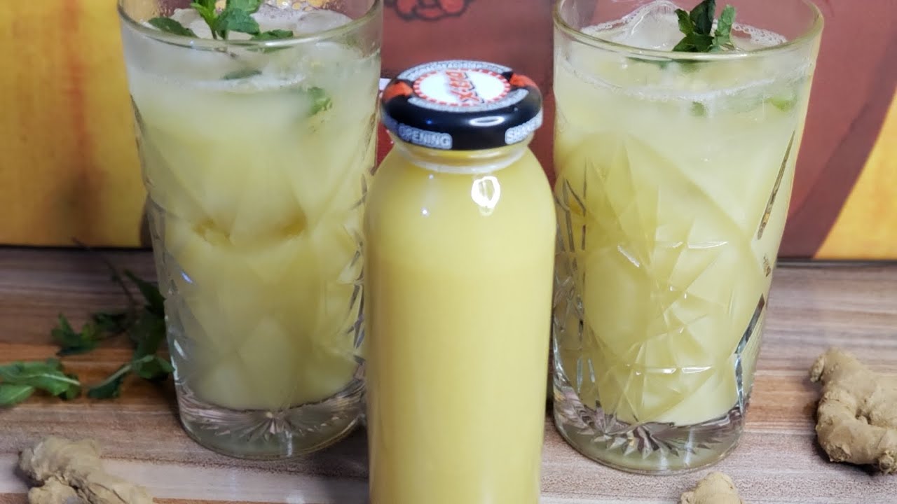 RECETTE DU JUS DE GINGEMBRE AU CITRON ET À L'ANANAS FAIT MAISON|GINGER ...