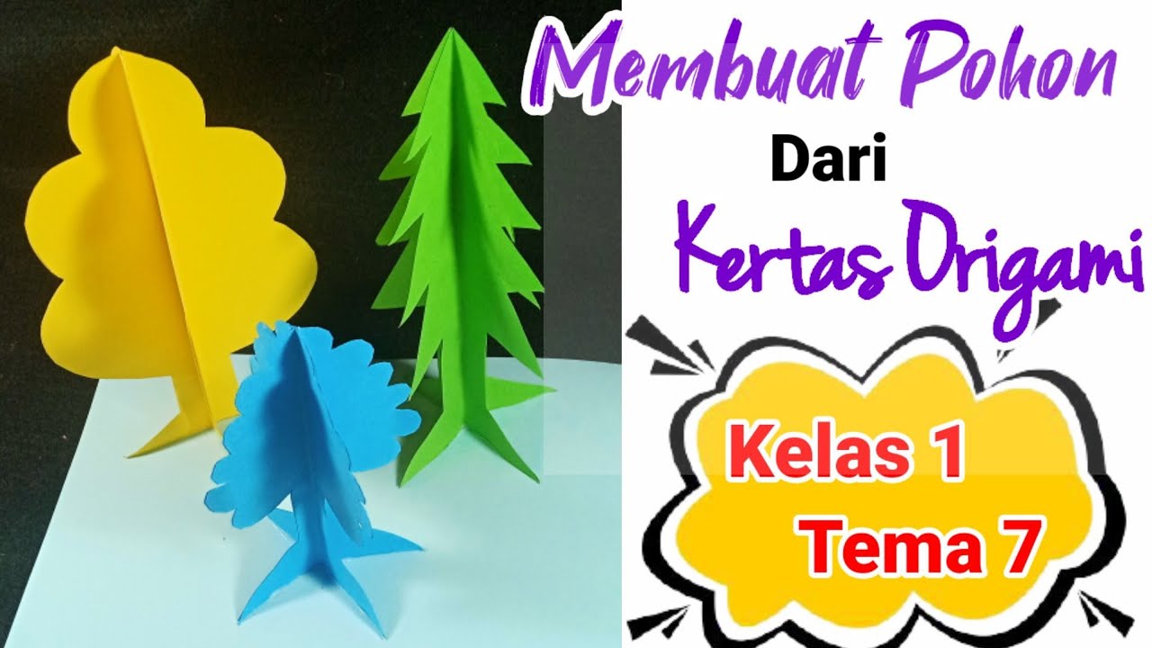Cara Membuat Pohon Dari Kertas Sbdp Tema 7 Kelas 1 Youtube Riset