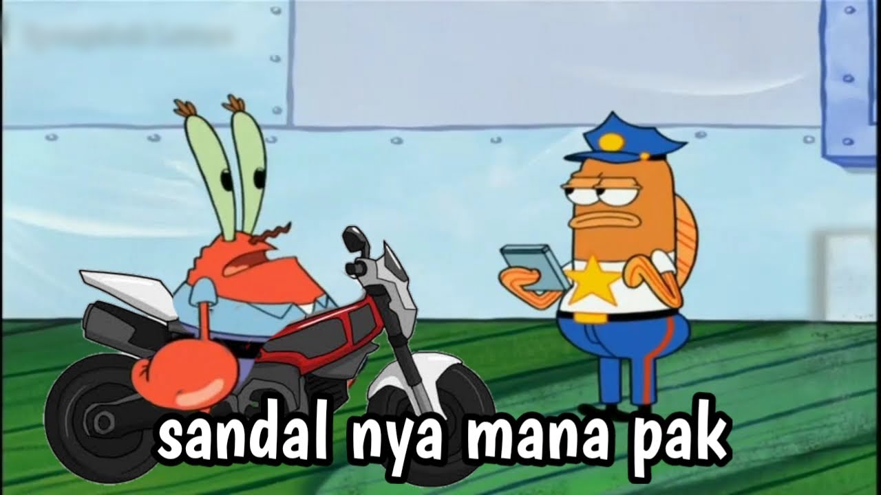 Ketika ketemu Polisi di jalan | Dubbing Meme Spongebob - YouTube