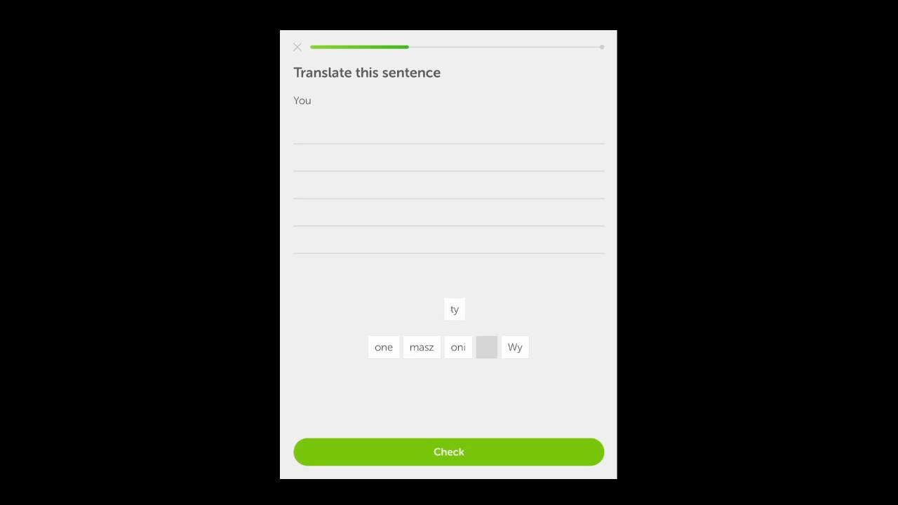 Duolingo Polish Basics 2-3 (IPad) - YouTube