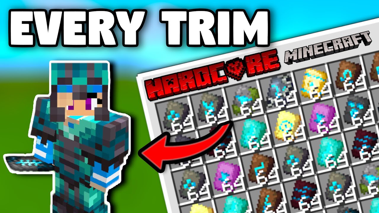 Collecting a STACK of every ARMOR TRIM in Hardcore Minecraft! - YouTube