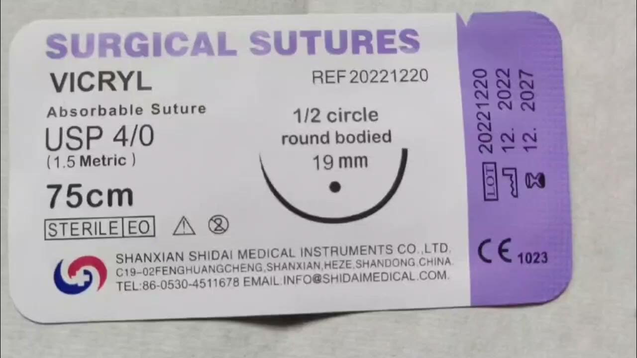 Vicryl surgical suture with needles - YouTube