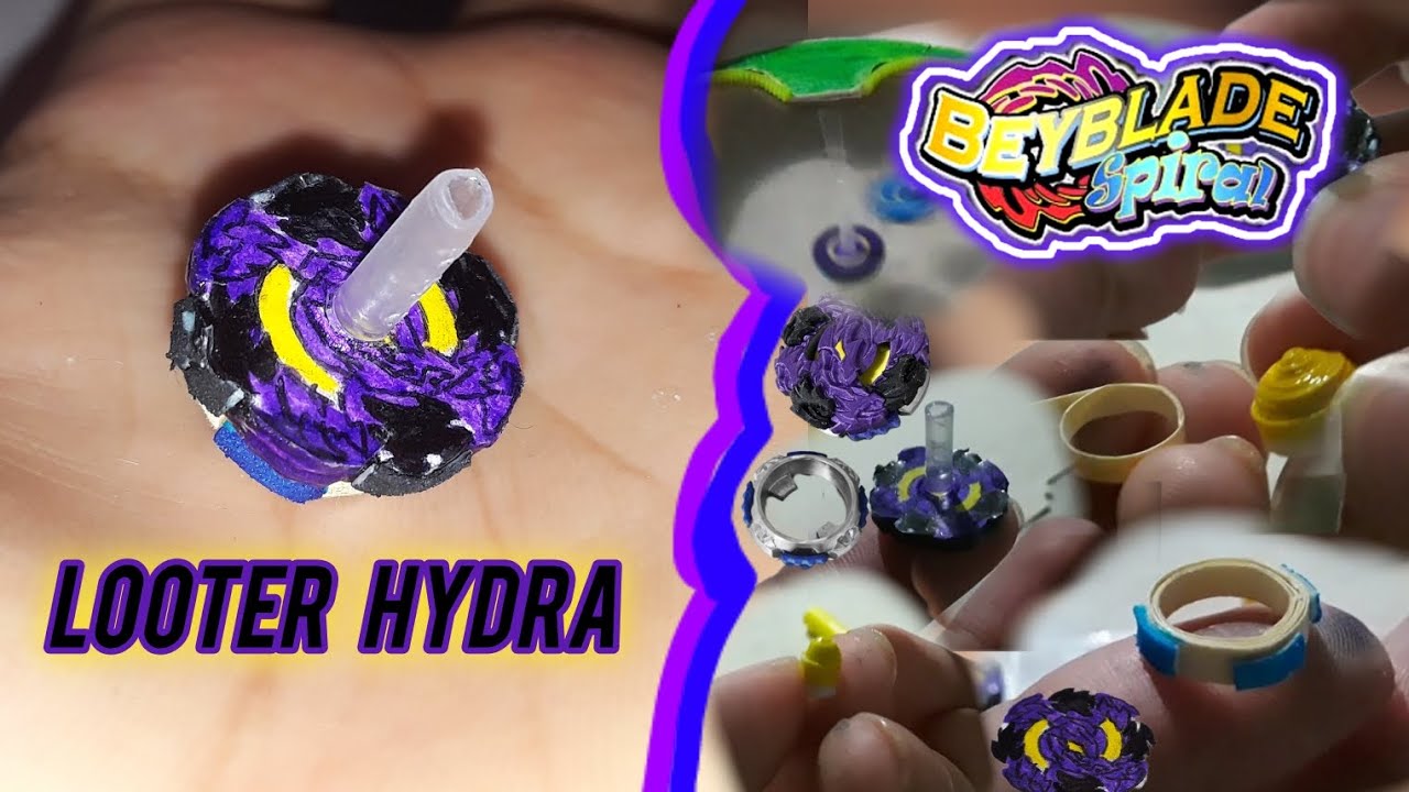 LOOTER HYDRA || beyblade spiral || tutorial de como hacer un mini bey ...