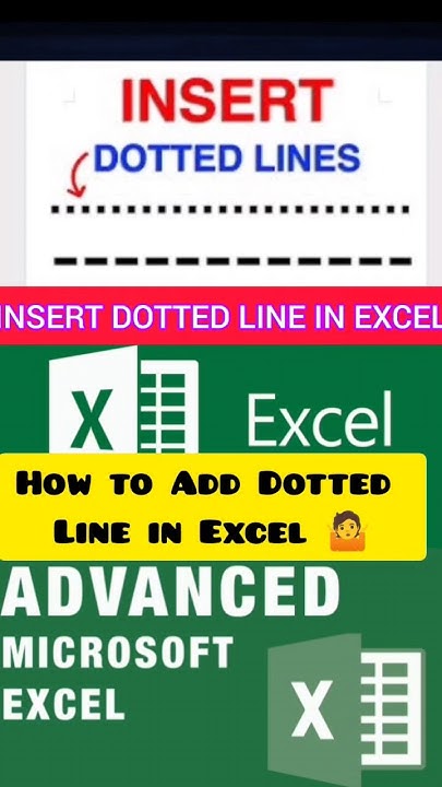 how to insert dotted line in Excel || Excel me dotted line kaise insert ...