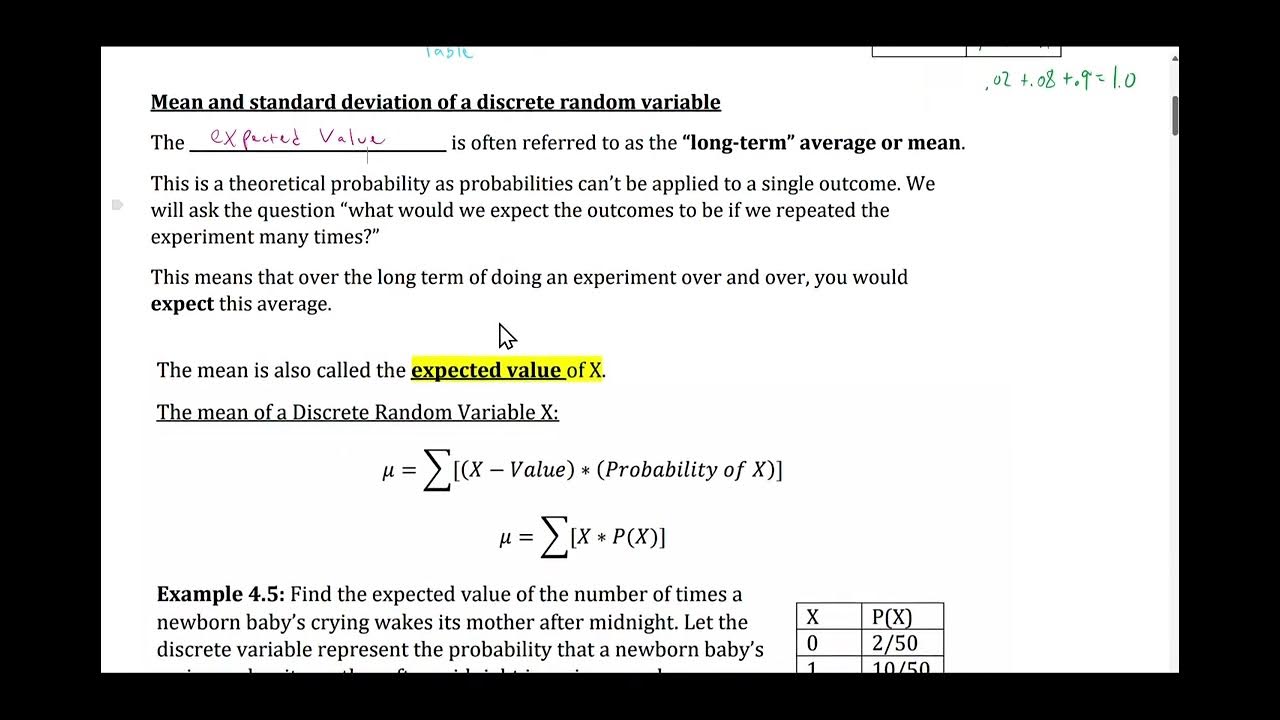 Discrete Random Variables and Probability Distributions - YouTube