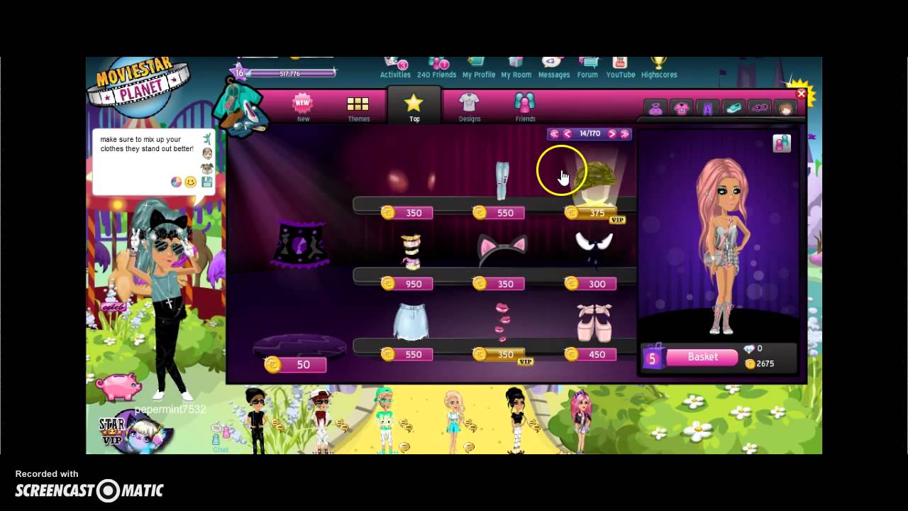 Making cute outfit on MSP: non vip - YouTube