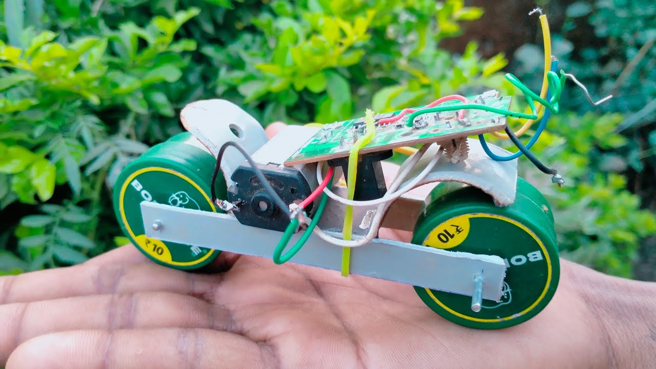 How to make RC bike at home|घर पर बाइक बनाए PVC शीट से||diy motorcycle ...