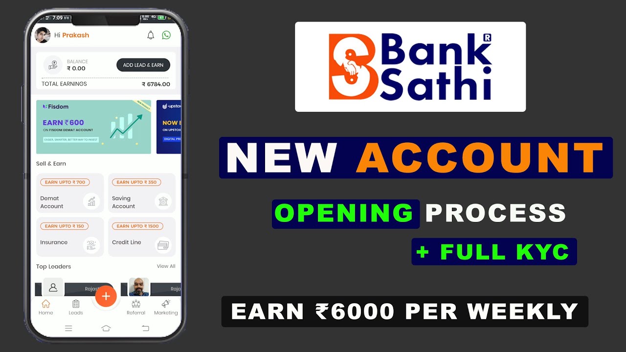 Bank Sathi account opening | Bank Sathi Refer and Earn | Banksathi app ...