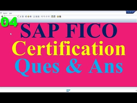 SAP FICO Certification Questions 04 - YouTube